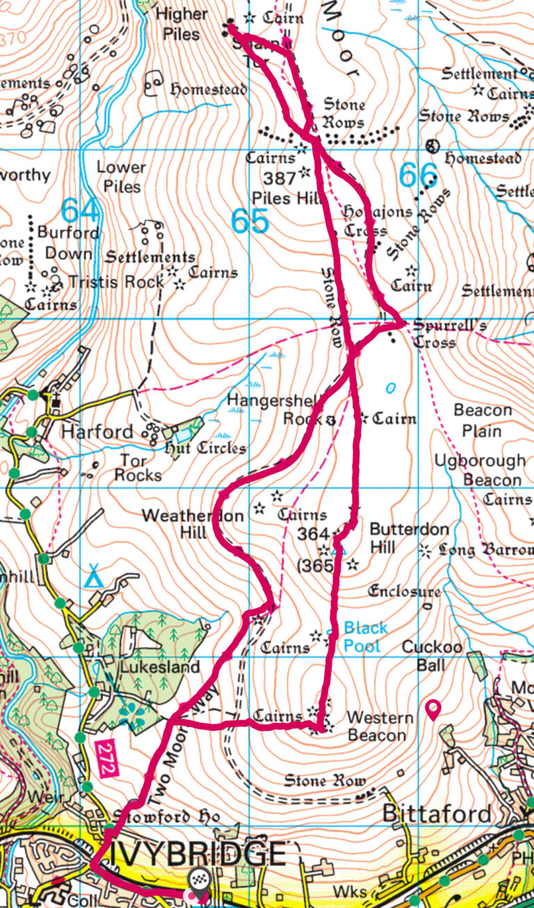 Map – Walk from Ivybridge – Panifex Peregrinations